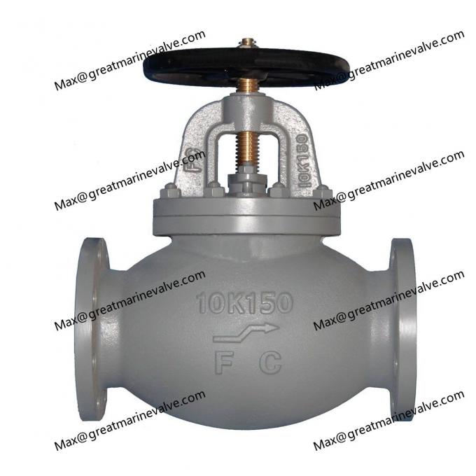 JIS F7307 MARINE CAST IRON ANGLE VALVE 10K 2" to 14" DN50-DN450